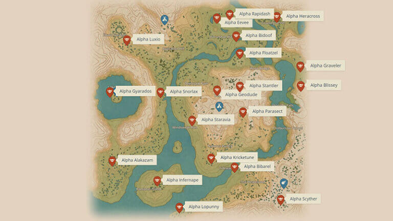 Pokemon Legends: Arceus - Obsidian Fieldlands Map Guide