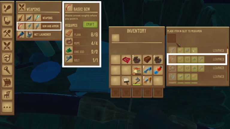 Raft How To Get A Bow The Nerd Stash