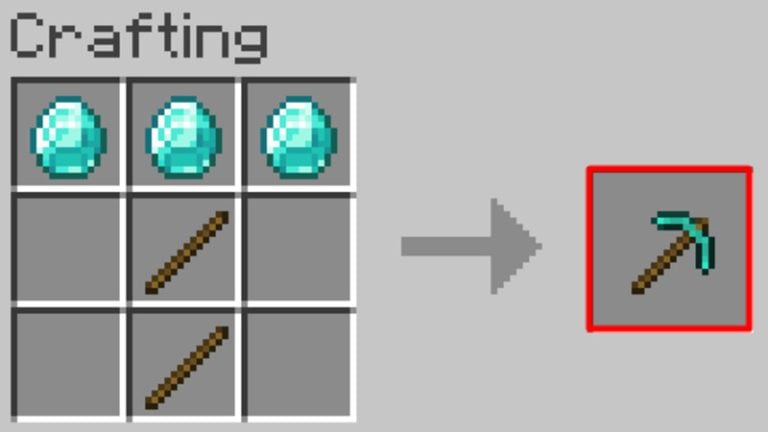 Minecraft: How to Craft a Diamond Pickaxe | The Nerd Stash