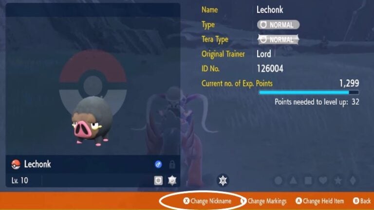 How to Rename your Pokémon in Pokémon Scarlet and Violet