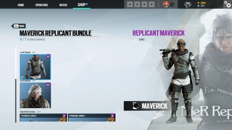 How to Get Nier 2B and Replicant Skins in Rainbow Six Siege