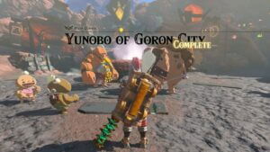 Complete Yunobo of Goron City in Zelda Tears of the Kingdom