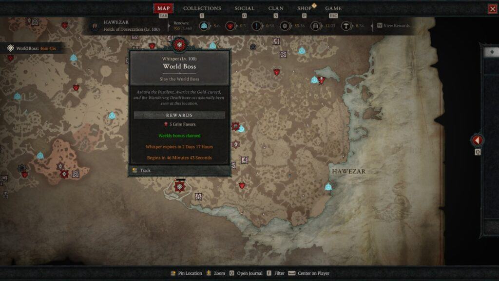 All World Boss Locations and Spawn Times in Diablo 4