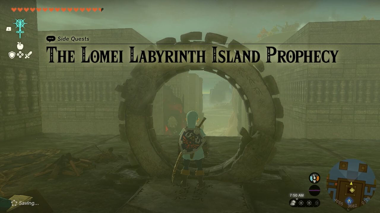 How To Complete The Lomei Labyrinth Island Prophecy in Zelda Tears of ...
