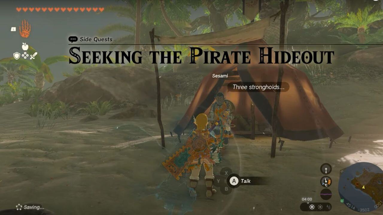 How To Complete Seeking the Pirate Hideout in Zelda Tears of the Kingdom