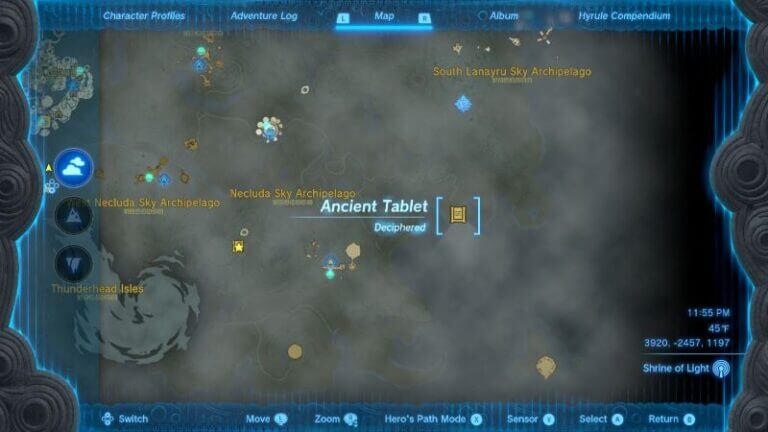 All Ancient Hyrulean Tablet Locations in Zelda Tears of the Kingdom