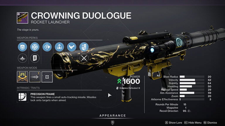 Destiny 2 Crowning Duologue God Roll Guide | The Nerd Stash