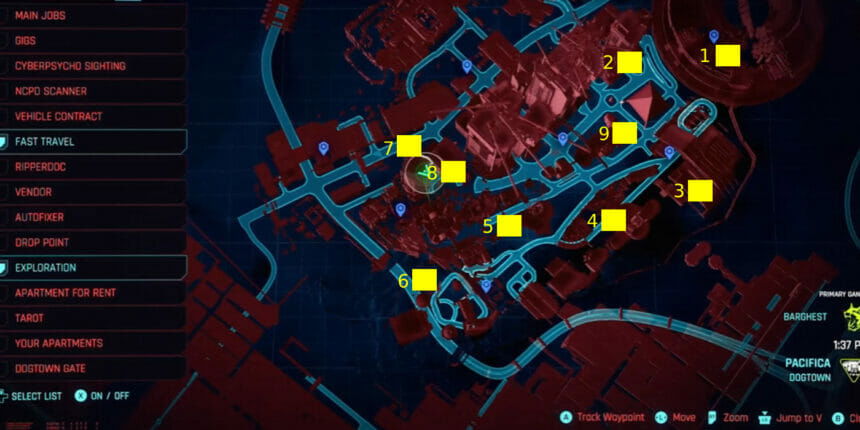 All 14 Relic Point Locations in Cyberpunk 2077 Phantom Liberty | The ...