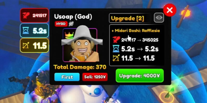 Anime Adventures Usoap (Timeskip) Evolution Guide | The Nerd Stash