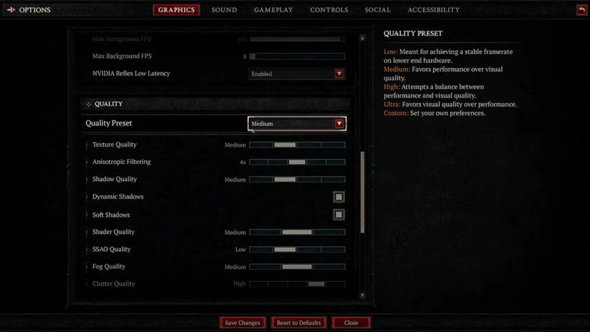 Best Settings for Diablo 4 PC for FPS and Performance