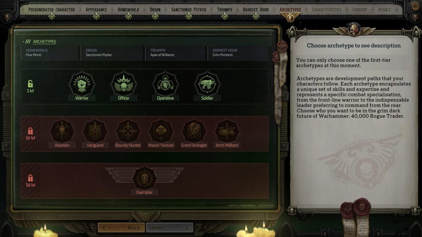 All Classes (Archetypes) in Warhammer 40K: Rogue Trader, Ranked