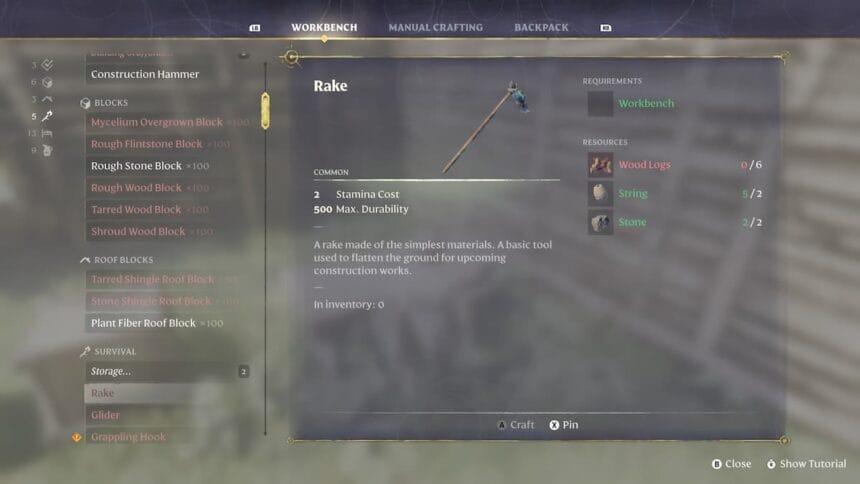 How to Get a Rake in Enshrouded (Recipe Missing Bug Fix) | The Nerd Stash